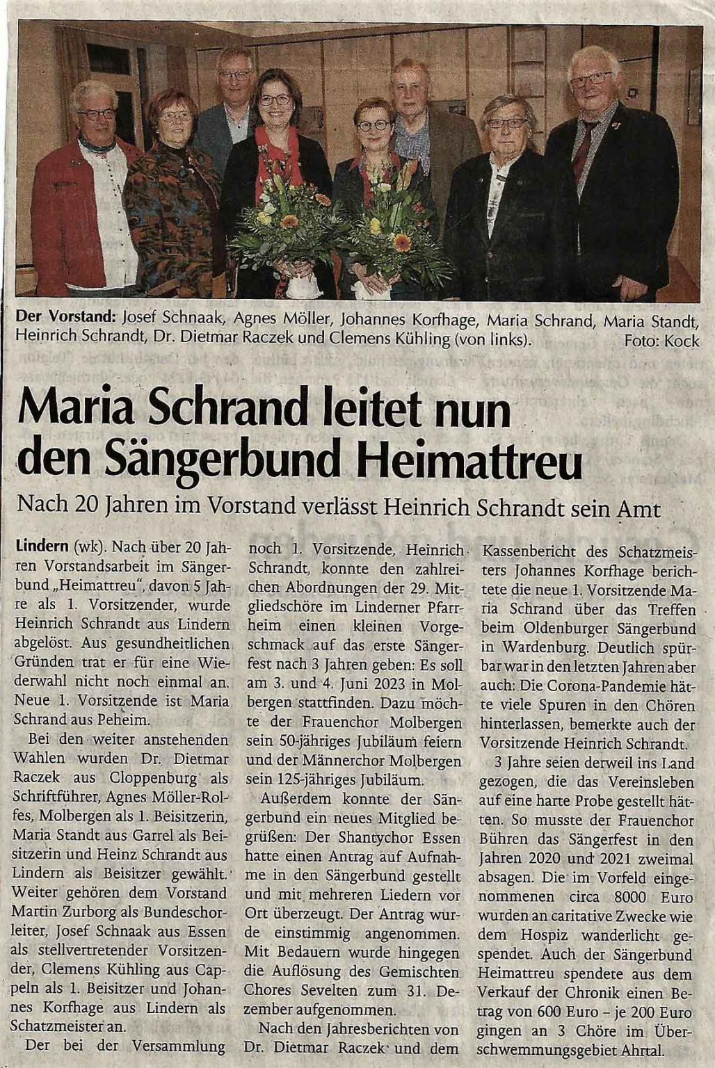 Maria Schrand leitet nun den Sängerbund Heimattreu - SÄNGERBUND ...
